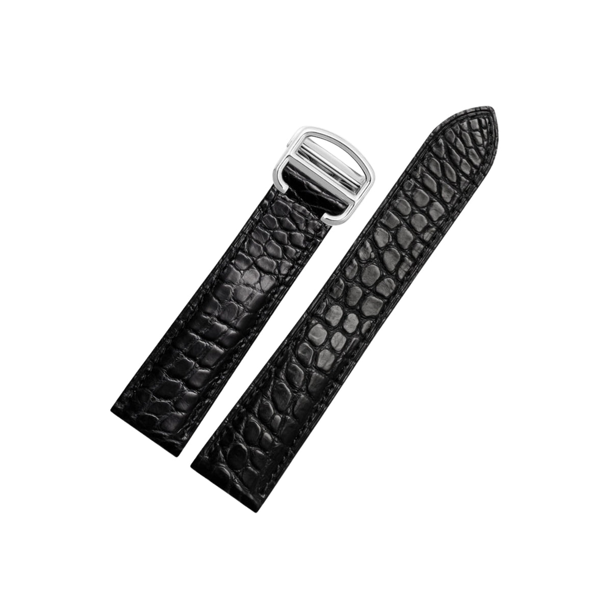 Strap for Cartier Tank in Black Crocodile Leather - Helvetus® Switzerland