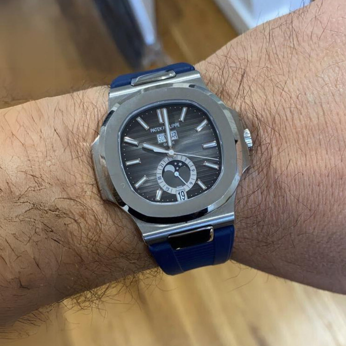 Rubber Strap for Patek Philippe Nautilus Dark Blue - Helvetus® Switzerland